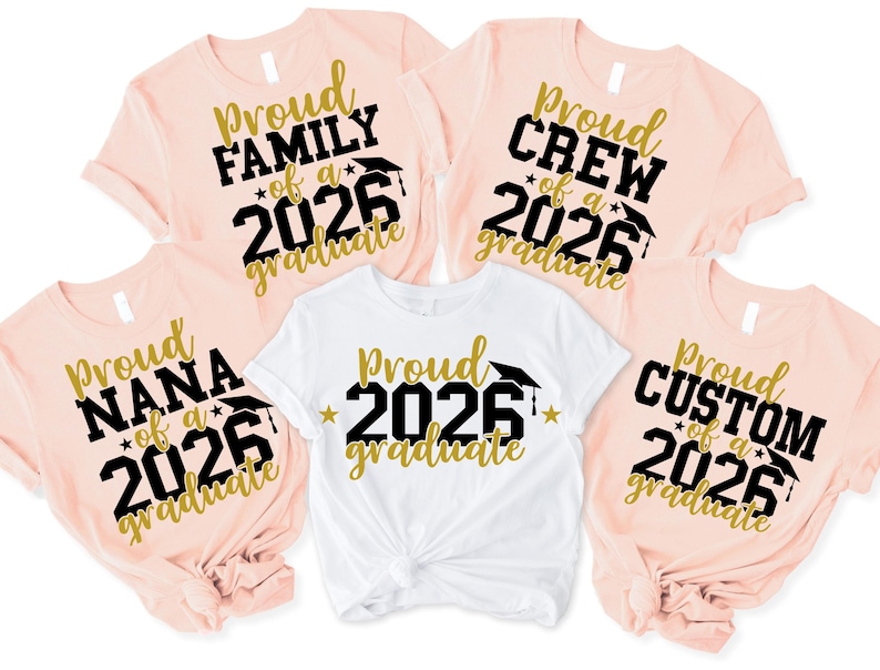 Family Graduation Shirts 2026, Proud Mom Dad Grandma Shirt, Class of ...