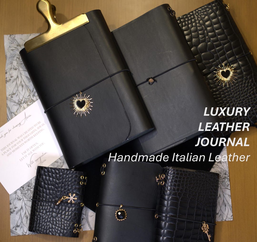 Luxury Leather Journal Personalized, Handmade Italian Leather Notebook ...