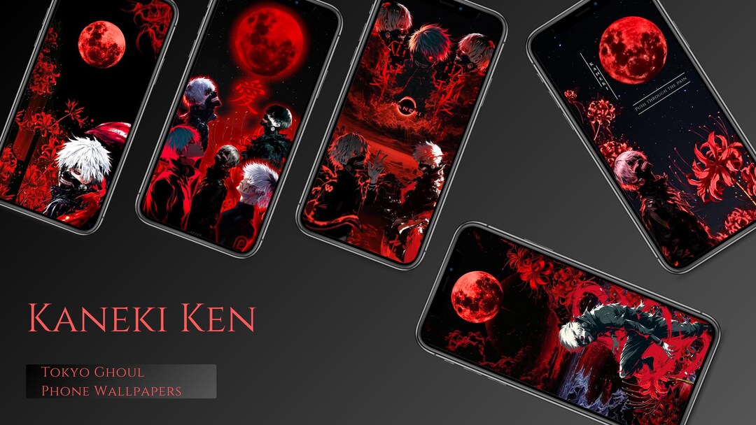 Anime Phone Wallpapers, Dark Red Black, Tokyo Ghoul Kaneki Ken (digital ...