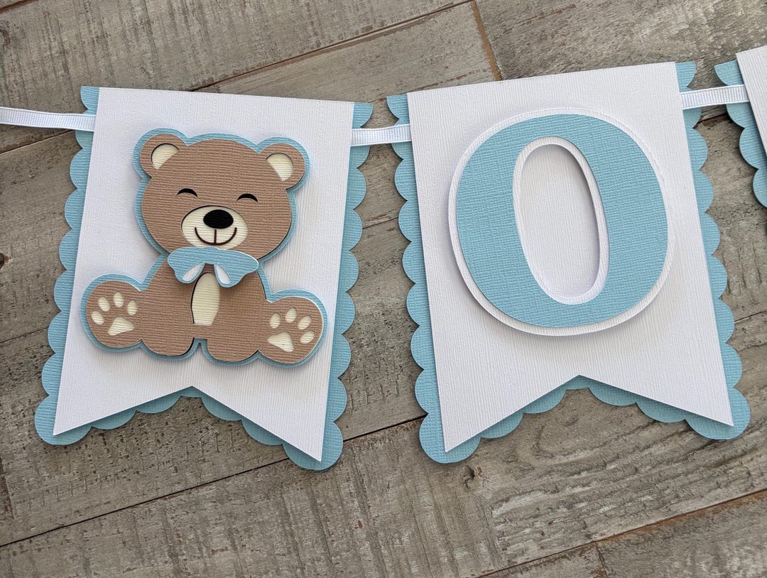Teddy Bear Banner One Banner Photo Prop Highchair Banner. Party Banner ...
