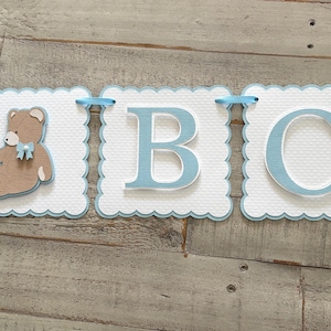 Teddy Bear Baby Boy Blue Baby Shower Banner. It's A Boy Baby Shower ...
