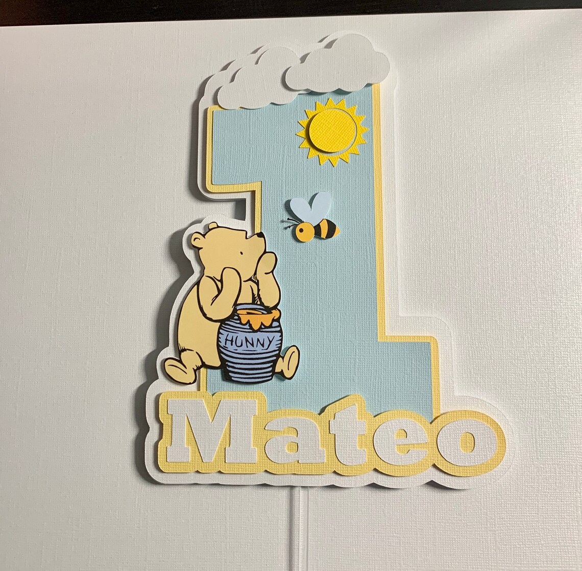 Pooh Cake Topper. Classic Winnie the Pooh Cake Topper. First - Etsy