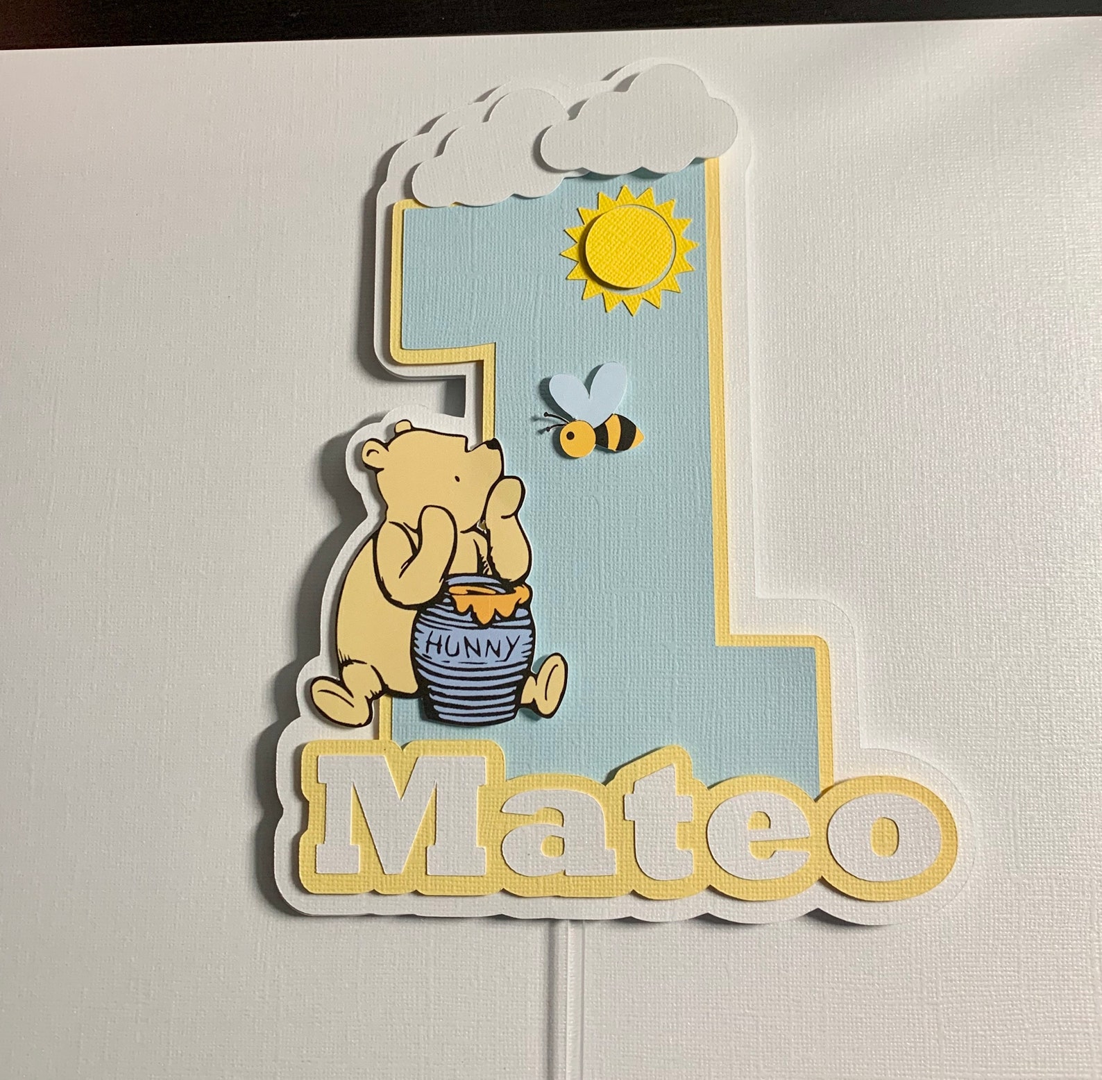 Pooh Cake Topper. Classic Winnie the Pooh Cake Topper. First - Etsy