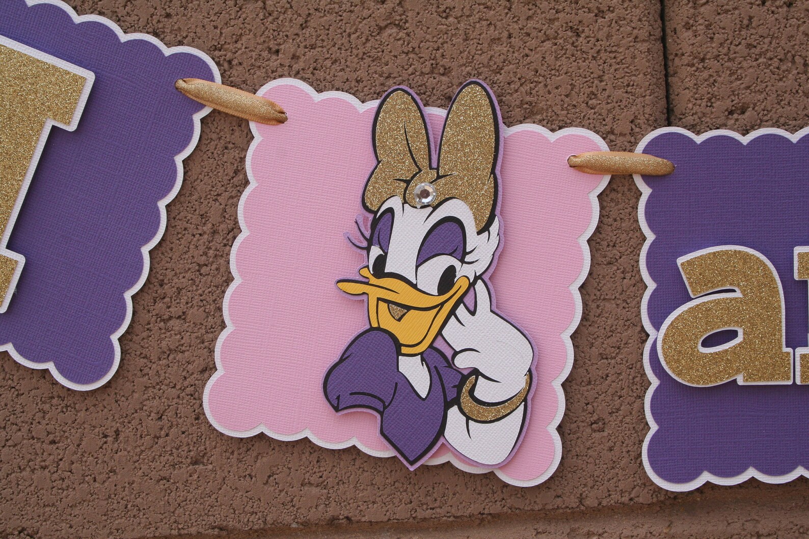 Gold Purple and Pink. Daisy Duck I Am 1 or 2. Photo Prop | Etsy