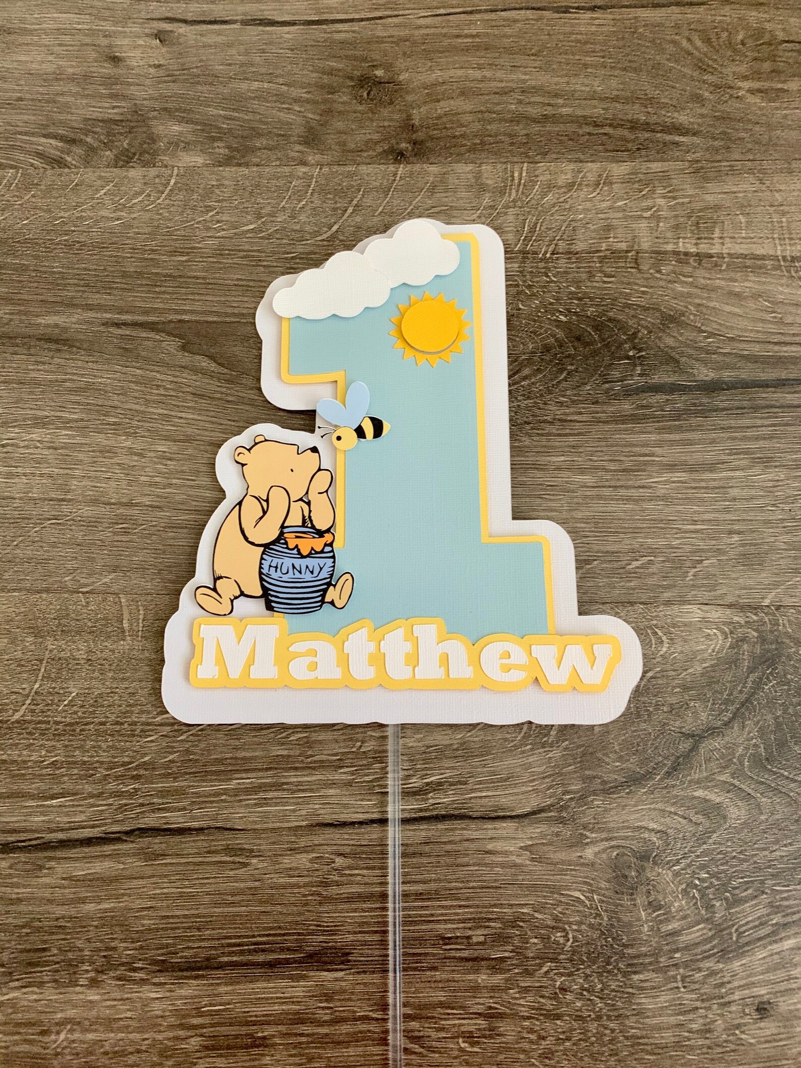Pooh Cake Topper. Classic Winnie the Pooh Cake Topper. First - Etsy