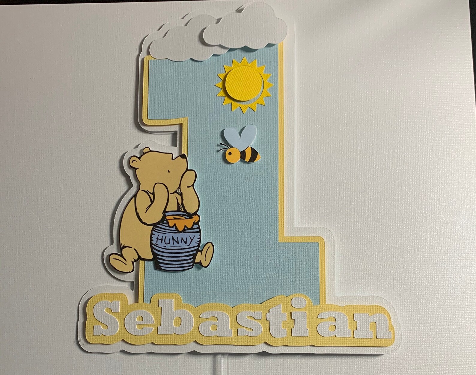 Pooh Cake Topper. Classic Winnie the Pooh Cake Topper. First - Etsy