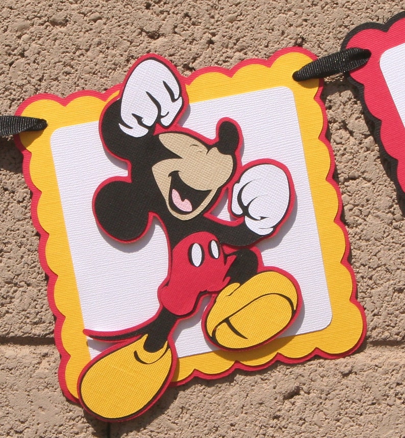 Mickey Mouse I AM 1 Birthday Banner. Photo Prop. Happy - Etsy