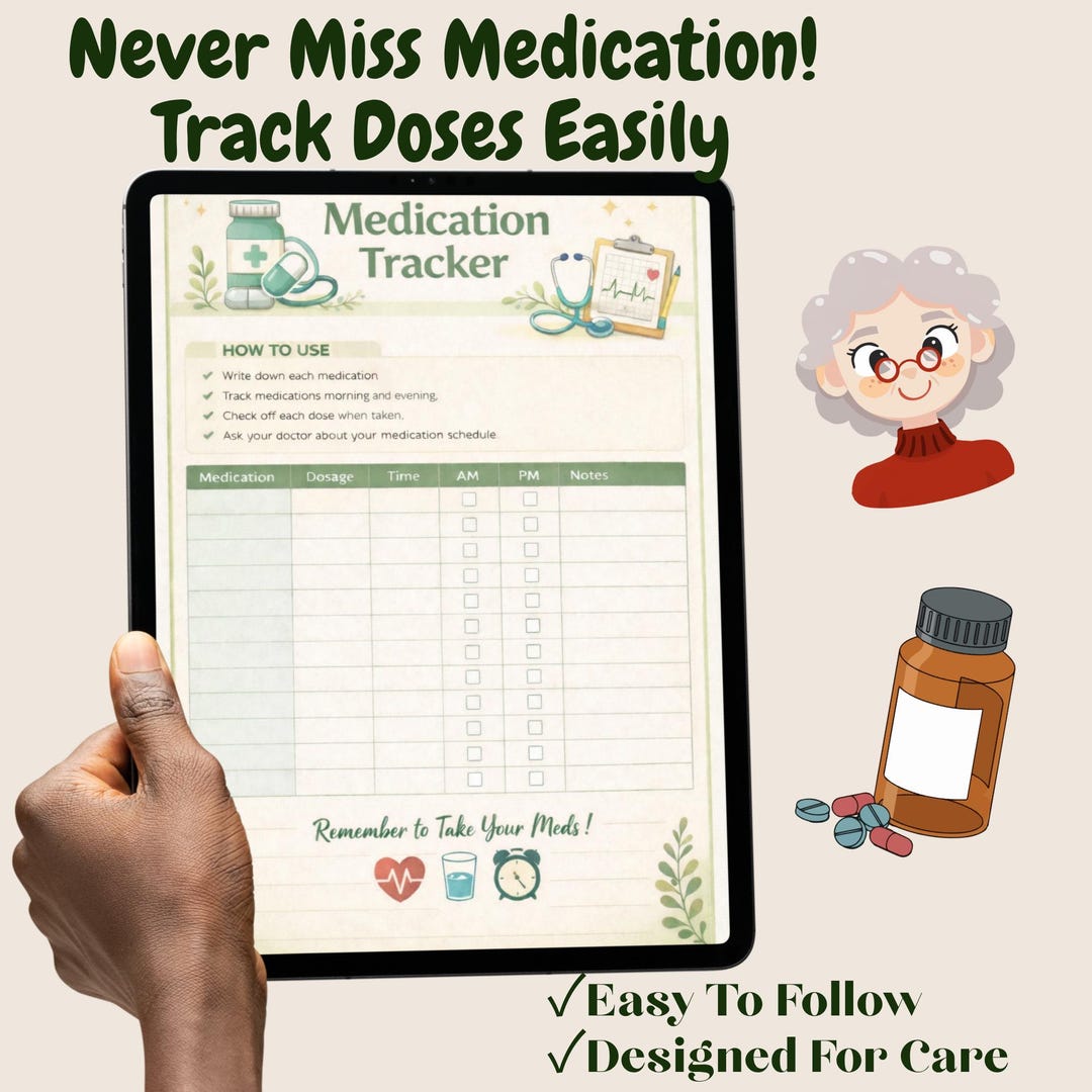 Medication Tracker Printable | Daily Medication Log | Medicine Schedule ...