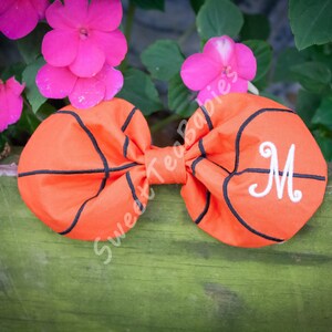 Fabric Basketball Hair Bow in the Hoop Embroidery Design 5 X 7 (FONT ...