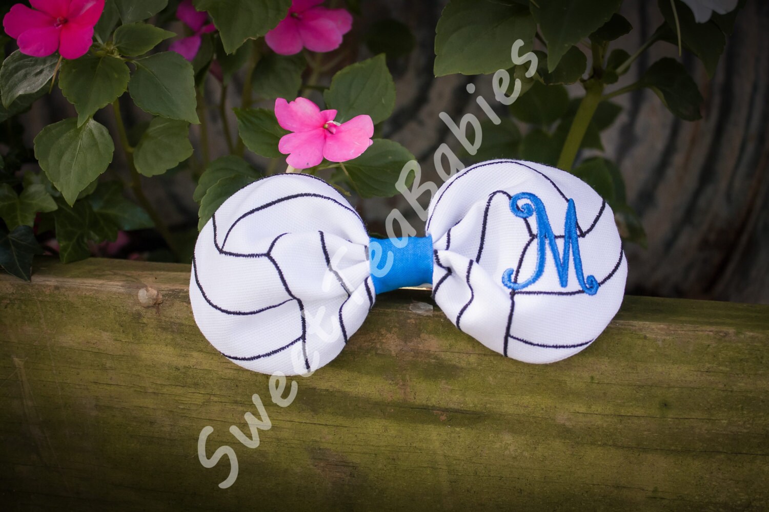 Fabric Volleyball Hair Bow in the Hoop Embroidery Design 5 X 7 | Etsy