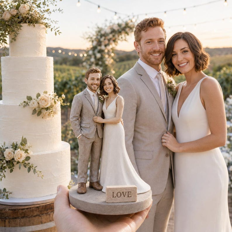 Custom Bride and Groom Wedding Bobblehead From Photo – Personalized ...