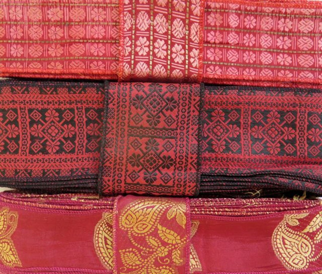 Bollywood Vintage Red Sari Borders, SR80 - Etsy
