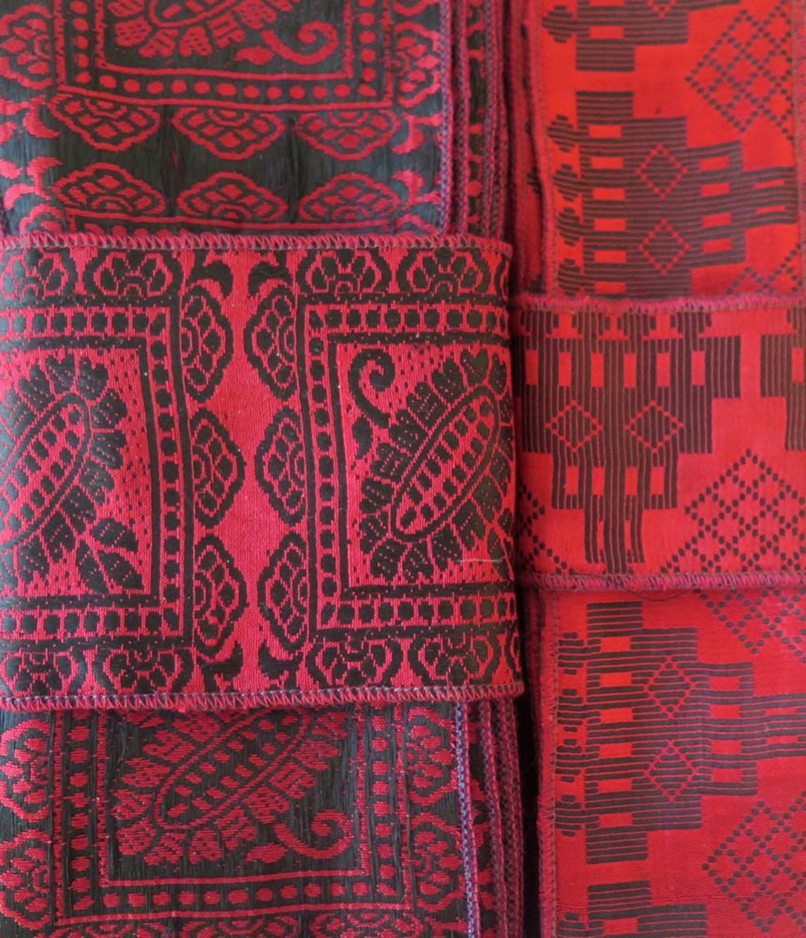 Red Silk Sari Borders, Sari Trim SR493 - Etsy