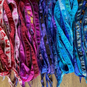 50 Jewelry Ribbons, Silk Ribbons, Silk Trim W302A - Etsy
