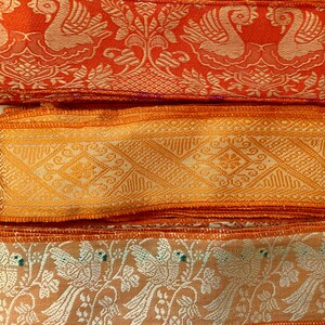 Sari Trim, Orange Ribbon, Vintage Ribbons SR621 - Etsy