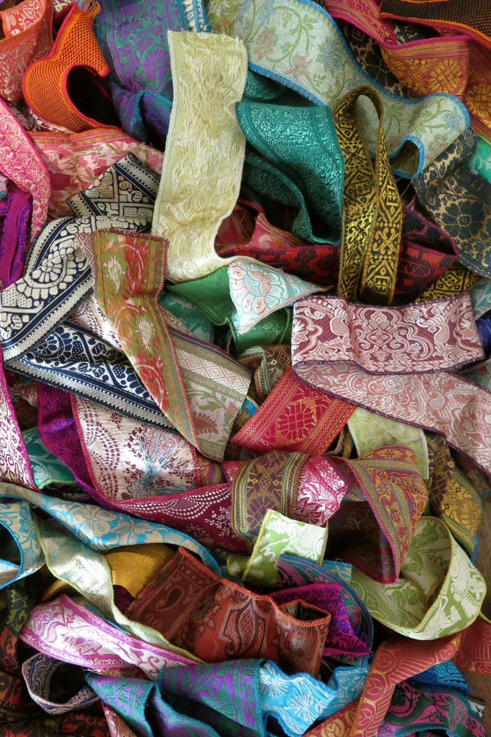 20 Yards Mixed Silk Sari Borders Sari Trim SR62 - Etsy