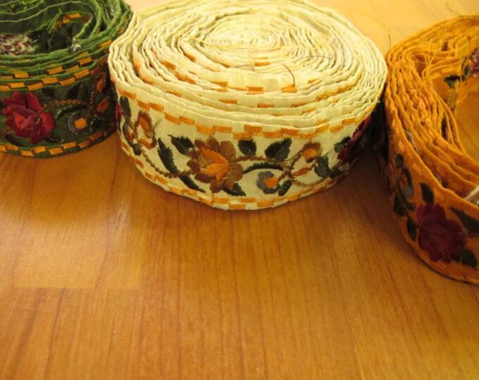 1.5 Yards Embroidery Trim Ribbon Border Combo - Etsy
