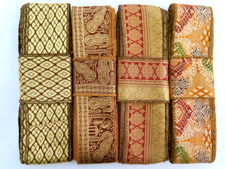 Vintage Brocade Sari borders Sari Trim SR424 | Etsy