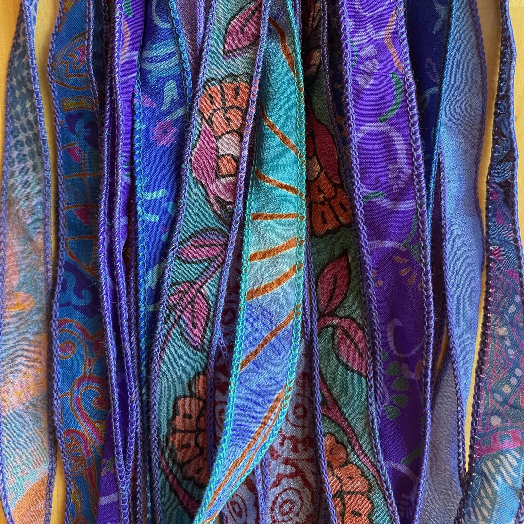 10 Silk Ribbons, Bracelet Ribbon, Jewelry Ribbon, S4 - Etsy
