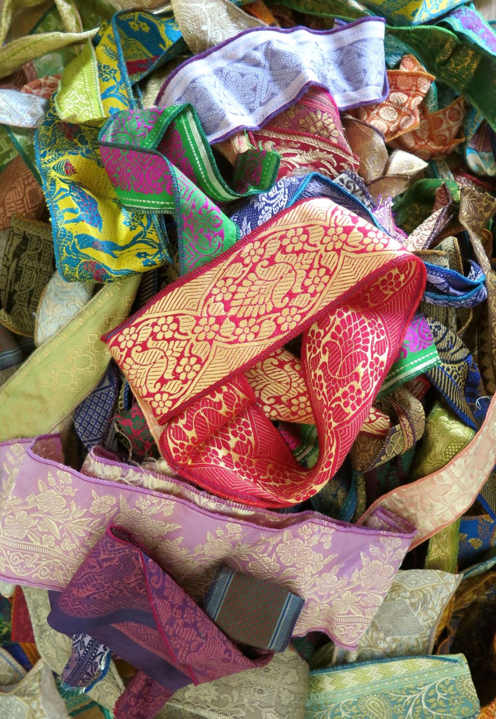 20 Yards Mixed Silk Sari Borders Sari Trim SR62 - Etsy