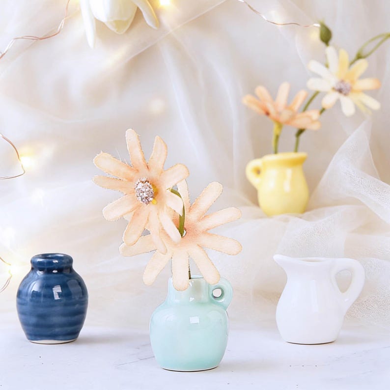 Mini Ceramic Vase Fridge Magnets, Colorful Pottery Kitchen Decor ...