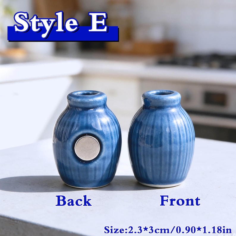 Mini Ceramic Vase Fridge Magnets, Colorful Pottery Kitchen Decor ...