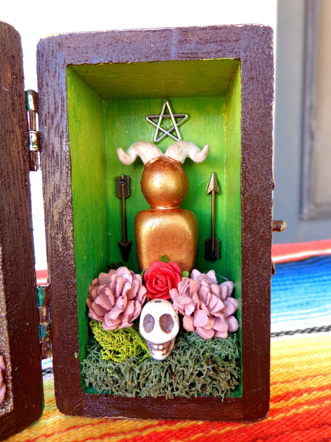 Mini Horned God Box Shrine. Nicho. Travel Shrine. Wicca. | Etsy