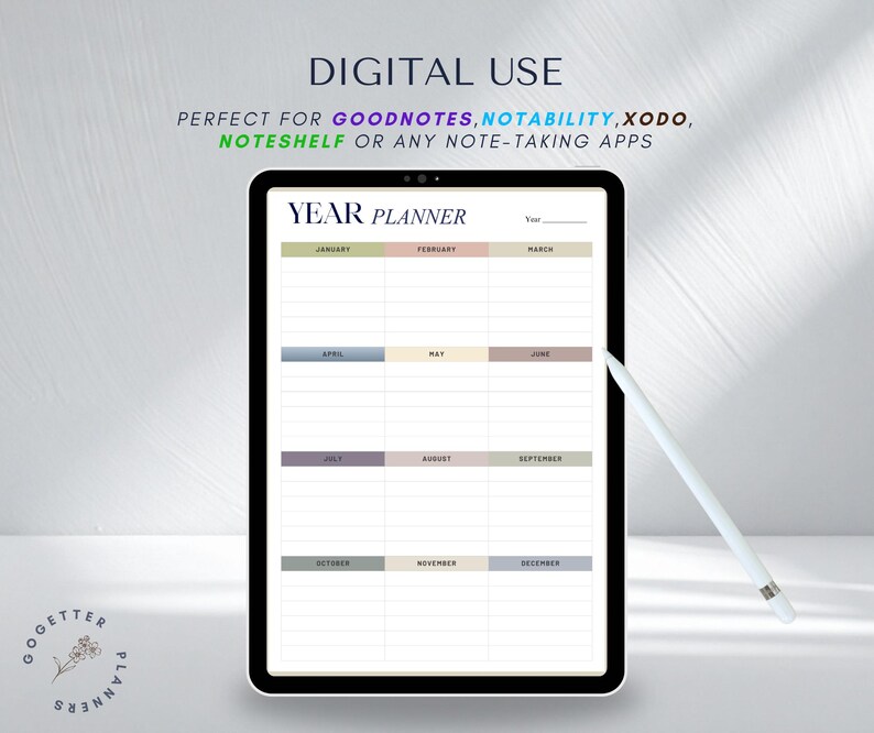 2026 ADHD Year Planner | 2026 Digital Planner | Monday Start Calendar ...