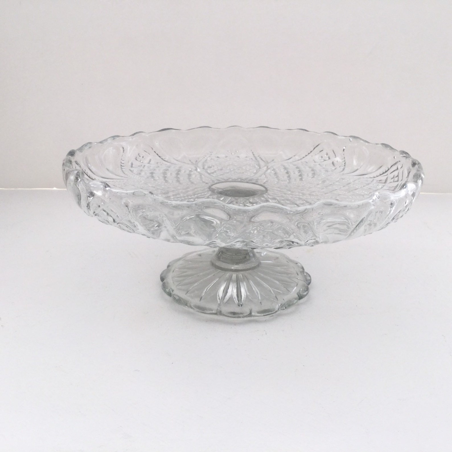 Vintage Glass Cake Stand - Etsy