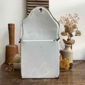 French Vintage Enamel Salt Box - Etsy