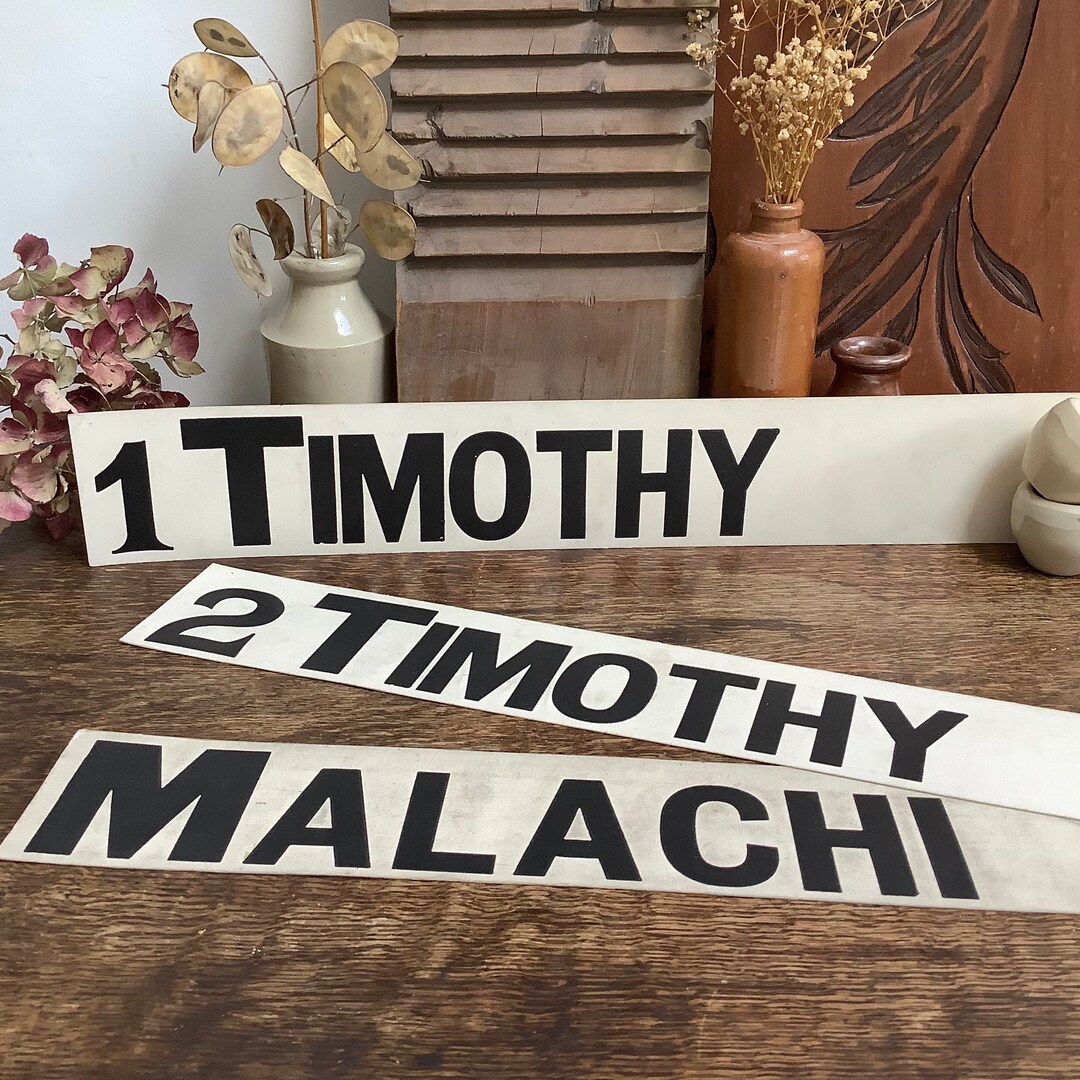 Antique Signs - Church Reclamation - Books of the Bible - Etsy