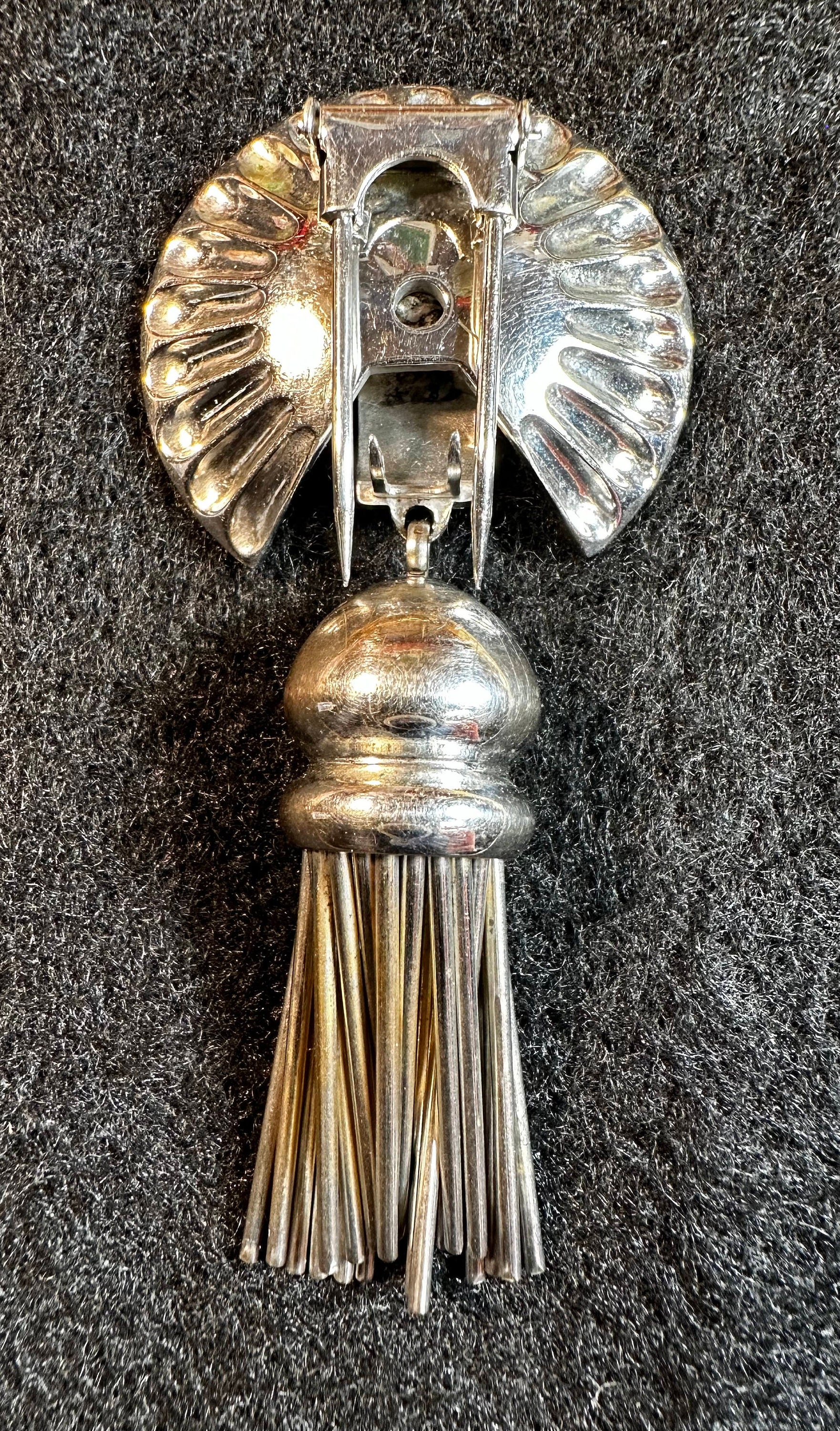 Kreisler 1940s Tasseled Pleated Fan Fur Clip - Etsy