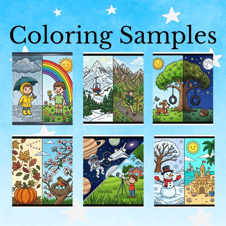 The Book of Opposites: 20 Split-page Coloring Challenges | Kids ...