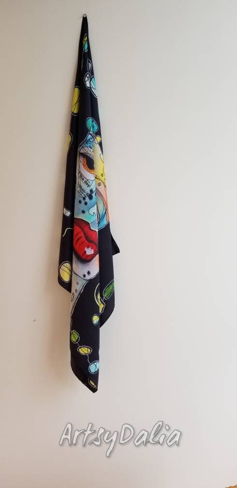 Silk Scarves Custom Made Scarves Gift for Her Art Scarves Wearable Art ...
