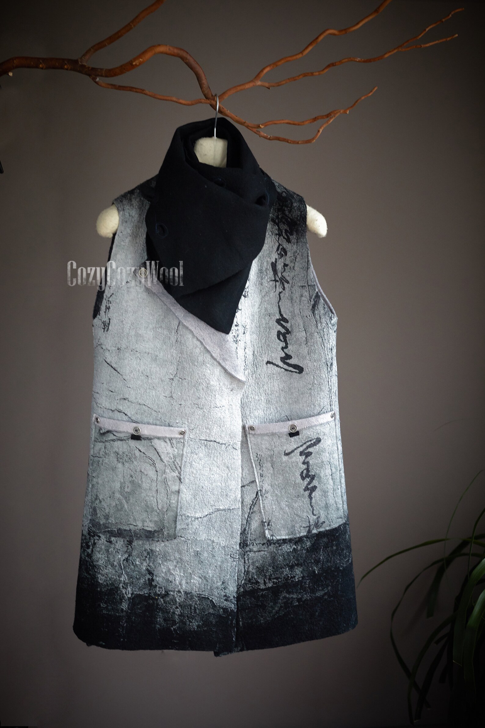 Women Vest Street Style Handmade Long Vest Gift for Her - Etsy