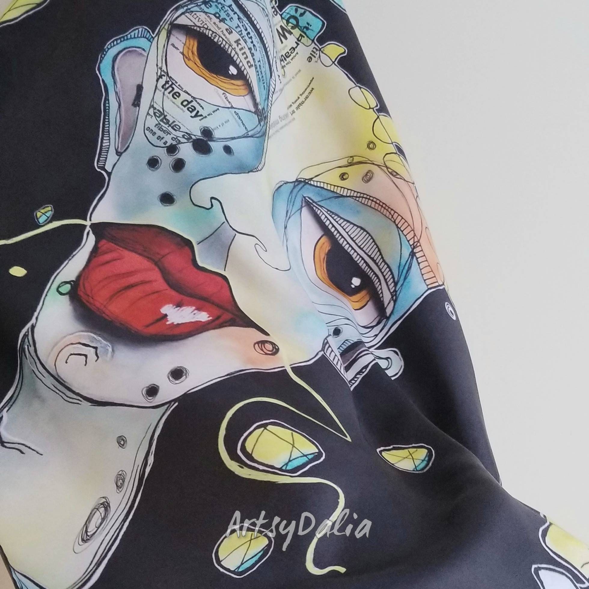 Silk Scarves Custom Made Scarves Gift for Her Art Scarves Wearable Art ...