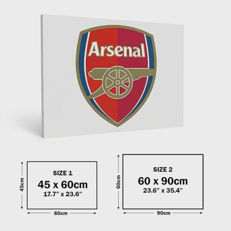 Arsenal Foam Print: Modern Soccer Fan Wall Art, Lightweight Decor - Etsy