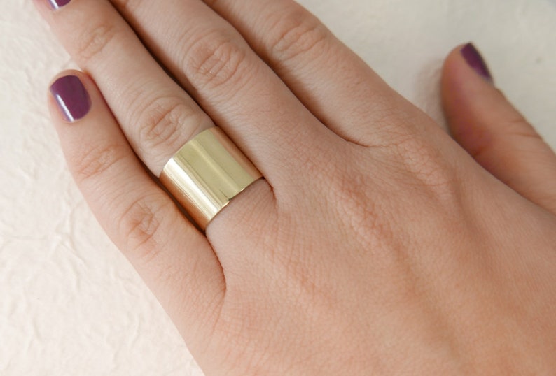 Super Wide Women's Wedding Band .15mm Wide Unique Wedding - Etsy
