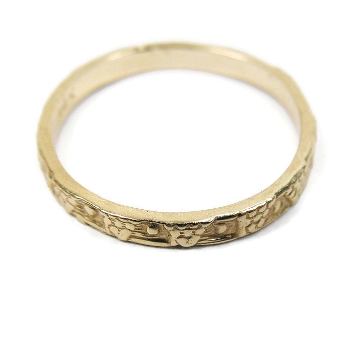 Moroccan Wedding Ring. Yellow Gold Ring. Tribal Wedding Band. | Etsy