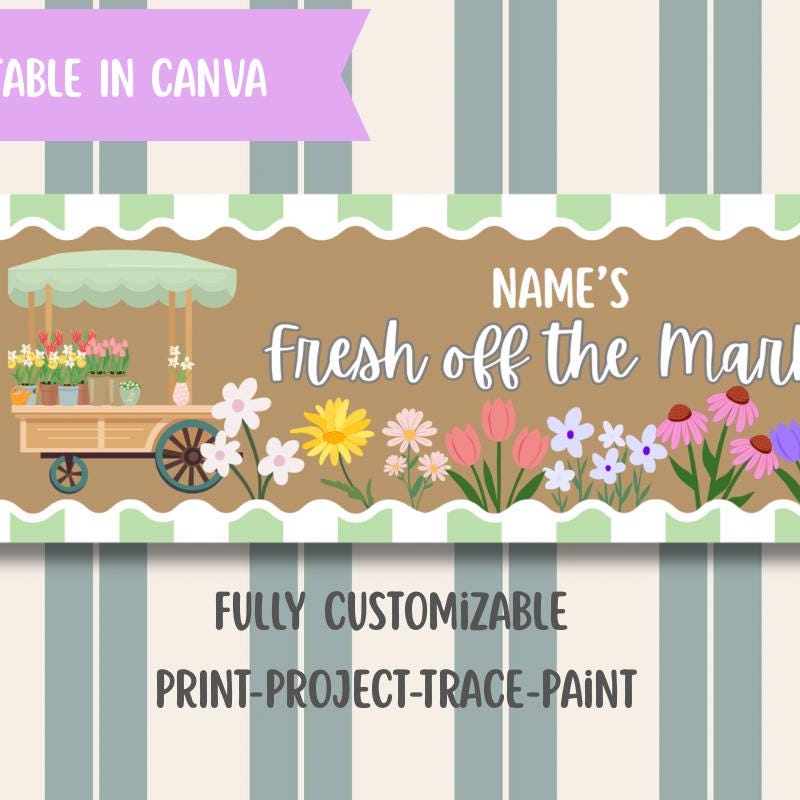 Fresh off the Market Sign - Etsy