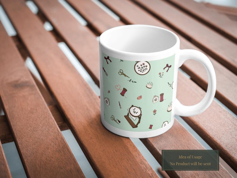 Cozy Grandmillennial Cute Grandmacore Embroidery Seamless Pattern ...