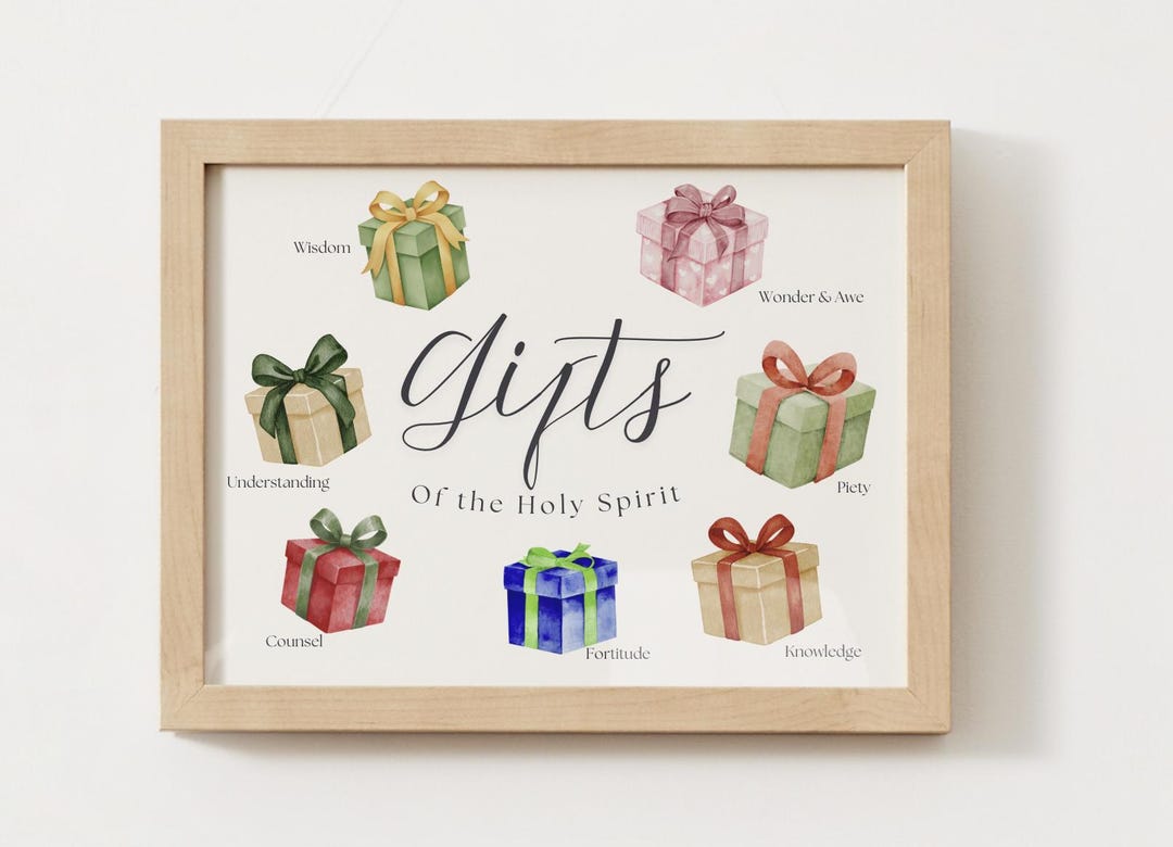 Seven Gifts of the Holy Spirit Poster for Kids | Catholic Homeschool ...