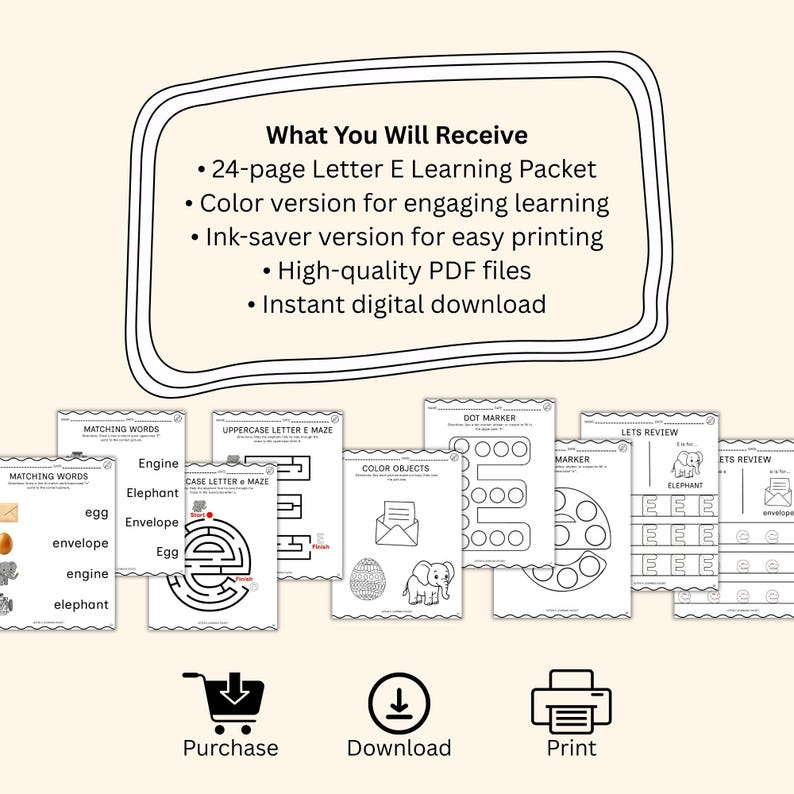 Letter E Tracing Worksheets | Preschool Alphabet Printable (ages 2-5 ...