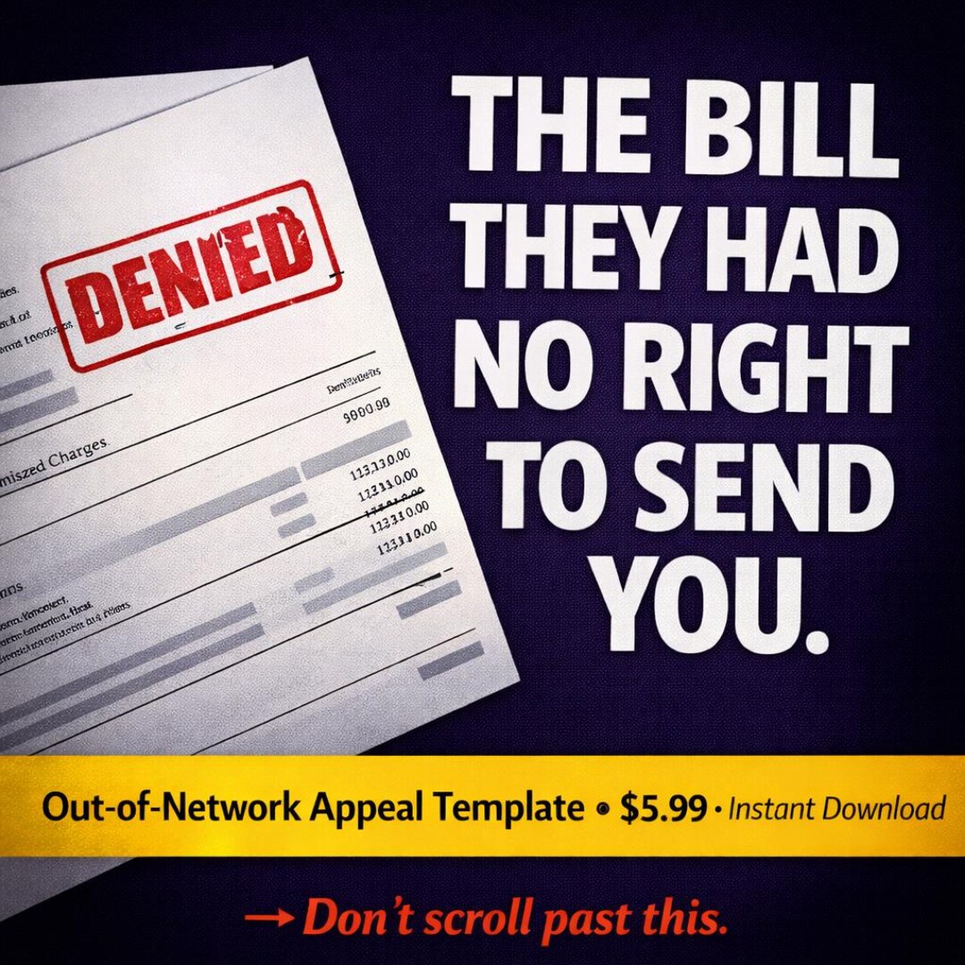 Out-of-network Insurance Appeal Letter Template (instant Download) - Etsy