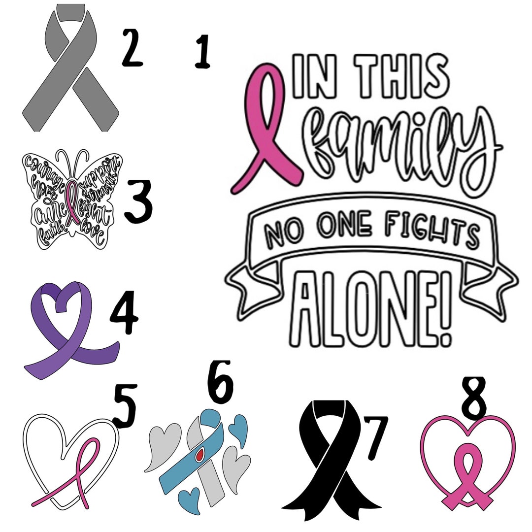 Awareness Ribbon Themed Permanent Adhesive Vinyl Car Decals - Etsy