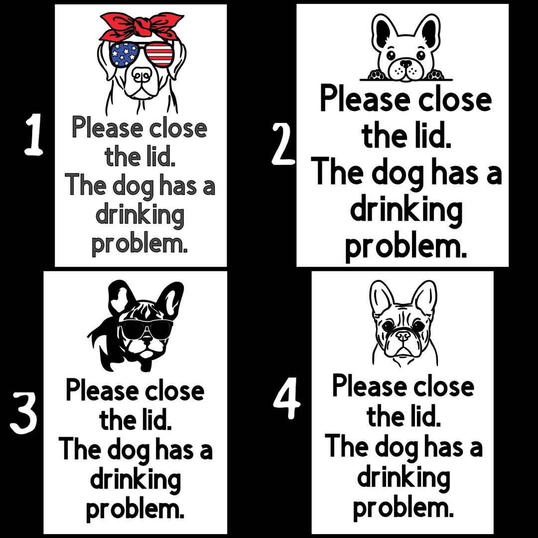 Dog Has a Drinking Problem Permanent Adhesive Vinyl Car Decals - Etsy