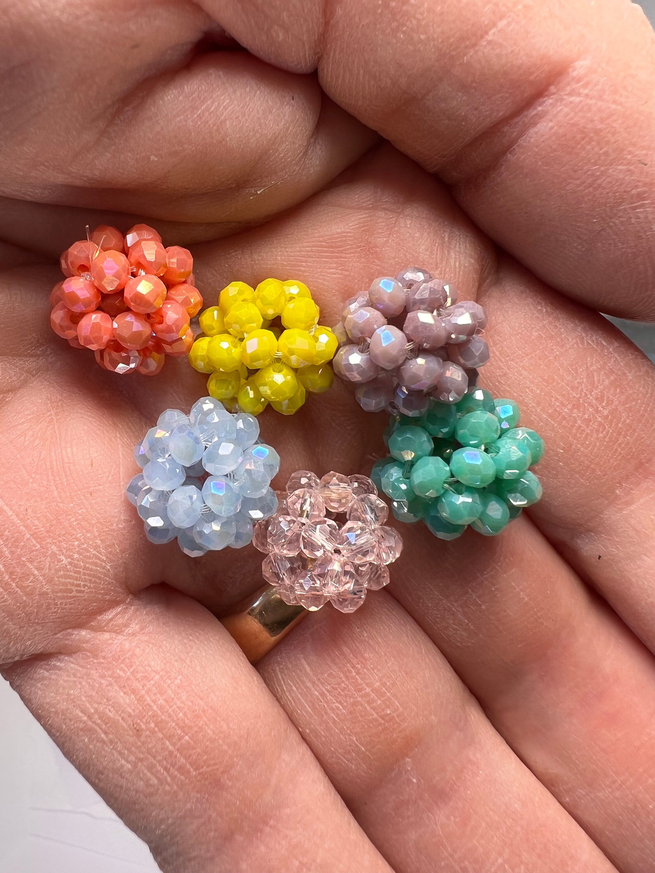 4 - Large Woven Cluster Beads, (AB Finish) 12 Mm - Etsy