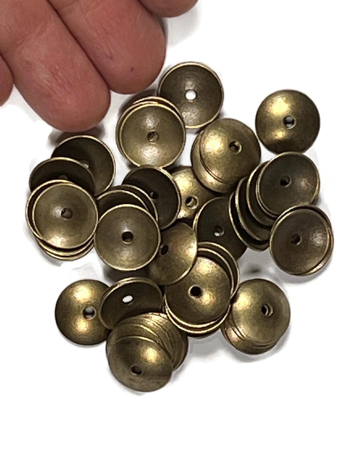 24, Smooth Domed Bronze Bead Caps 12mm - Etsy