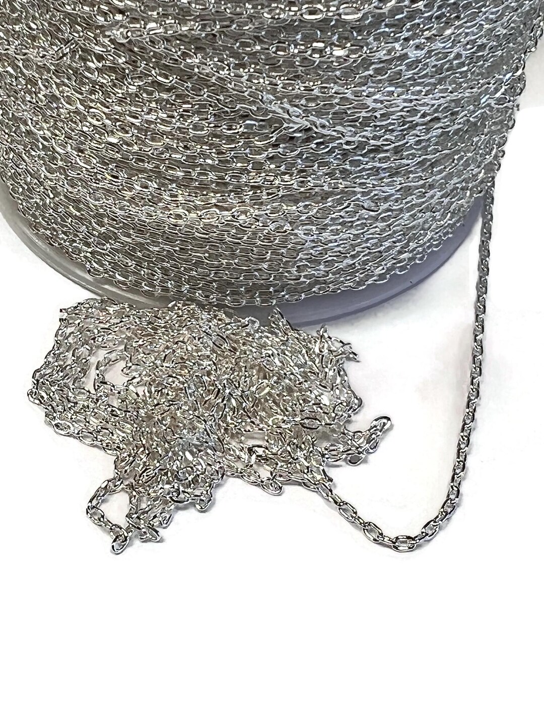 2 Yards ,silver Link Chain /tiny Micro Links - Etsy