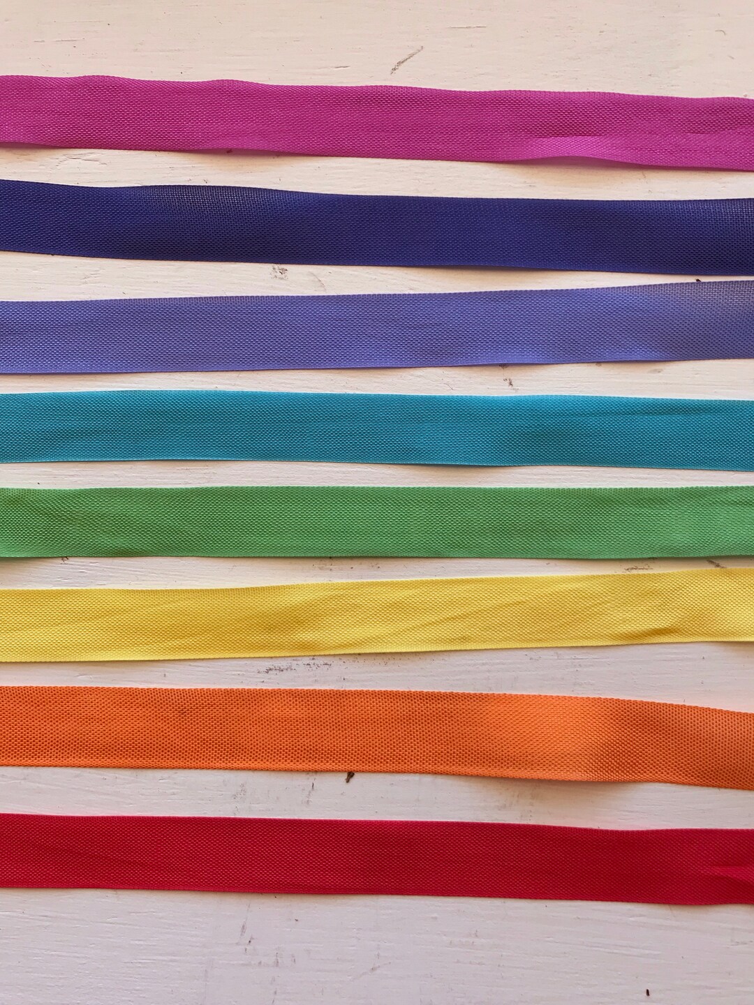 16 Yards- Rainbow Seam Binding Ribbon - Etsy